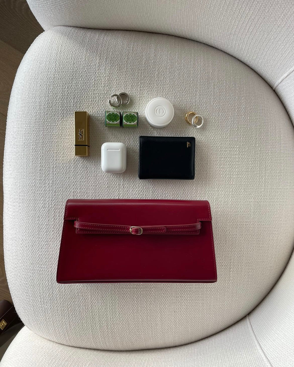 Dark Cherry Shoulder Purse Handbag - Verafied New York