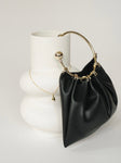Mini Black Ring Handle Shoulder Bag - Verafied New York
