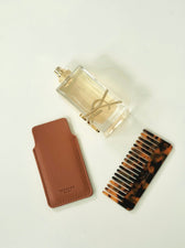 Tan Hair Comb with Case - Verafied New York