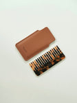 Tan Hair Comb With Case