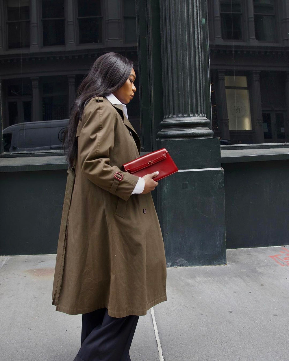 Dark Cherry Shoulder Purse Handbag - Verafied New York